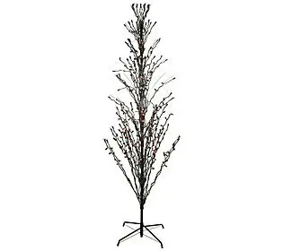 NORTHLIGHT 9' Lit Cascade Halloween Twig Tree O Range Lights - One-color