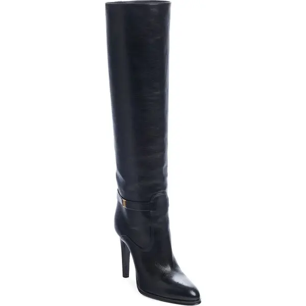 Saint Laurent Diane Knee High Boot - Black
