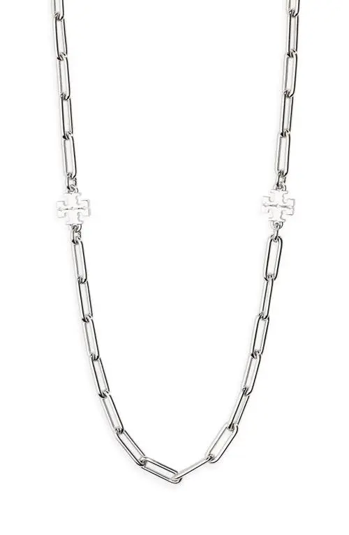 Tory Burch Good Luck Chain Necklace - Tory Silver