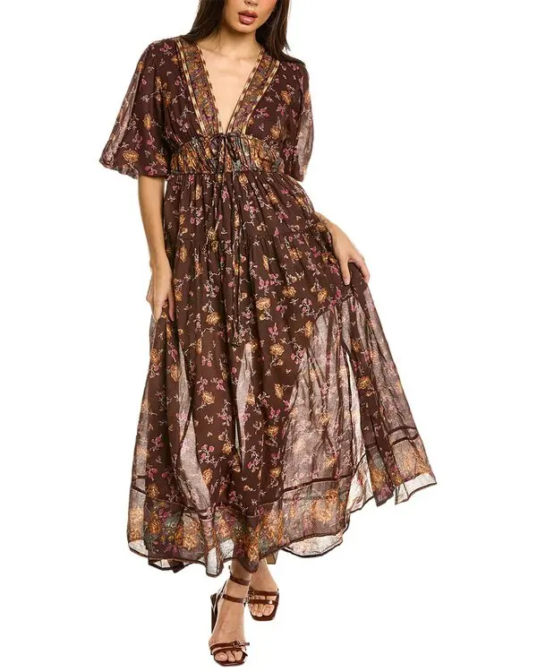 knee length dresses for ladies Free People Lysette Floral Maxi Dress main image 1