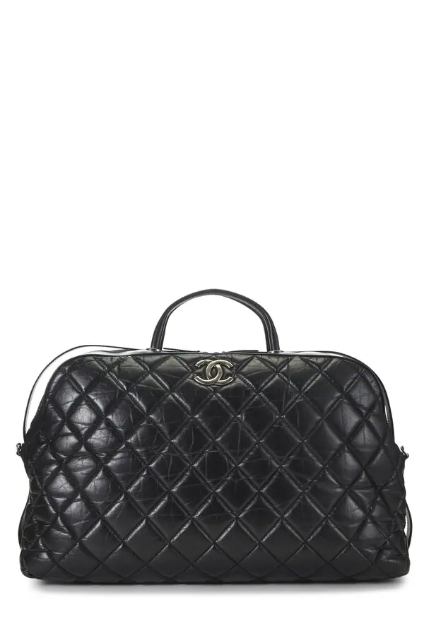 Chanel Quilted Bowler Bag - Black