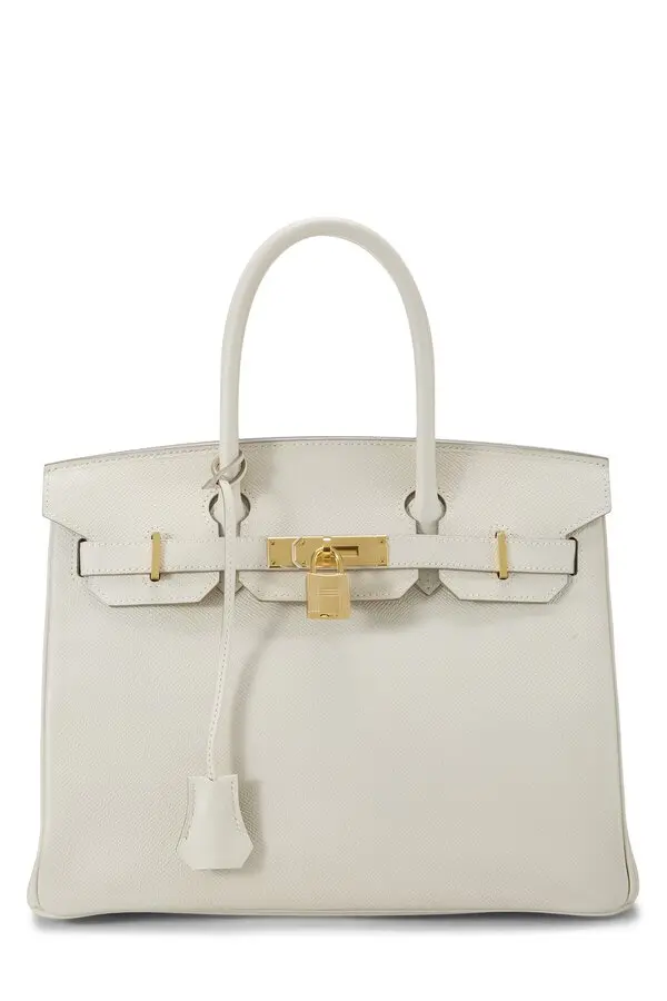 Hermès Craie Epsom Birkin 30 Handbag - White