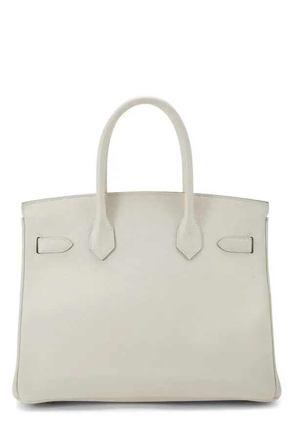 Hermès Craie Epsom Birkin 30 Handbag - White