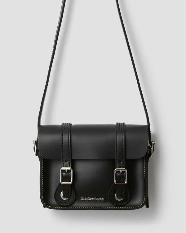 Dr. Martens 7-Inch Leather Crossbody Bag - Black | Editorialist