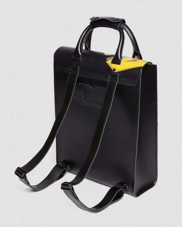 Dr. Martens Airwair Print Leather Backpack In Black,Yellow  display picture 3