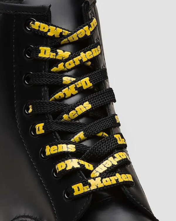 Dr. Martens 55-inch Flat Shoe Laces - Black+yellow