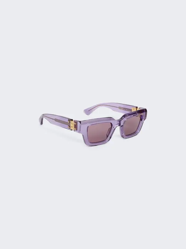 Bottega Veneta Square Frame Sunglasses - Violet | Editorialist display picture 1