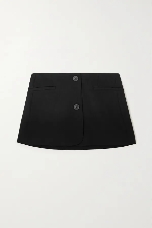 Acne Studios Wool-blend Crepe Mini Skirt