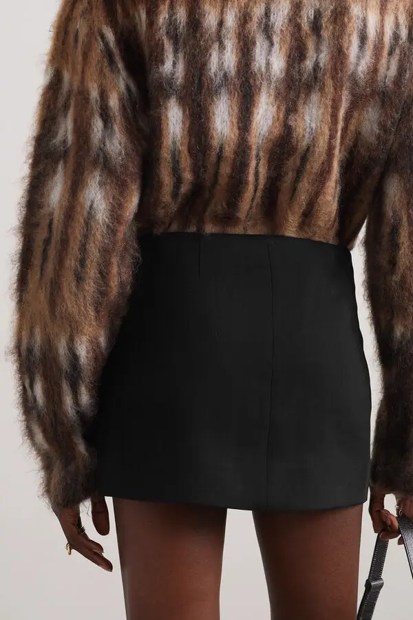Acne Studios Wool-blend Crepe Mini Skirt