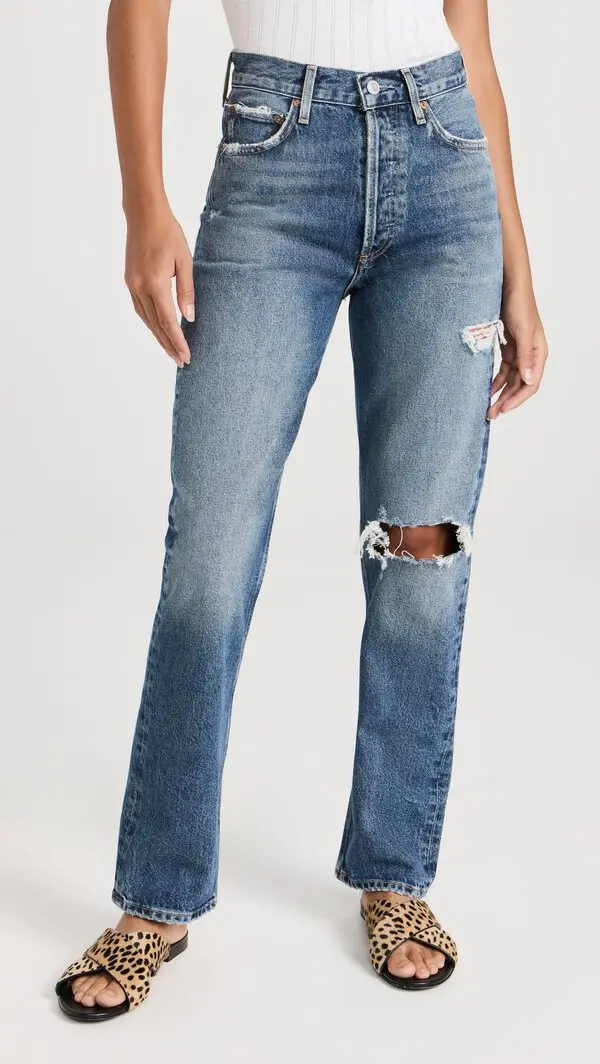 AGOLDE 90's Pinch Waist High Rise Straight Jeans