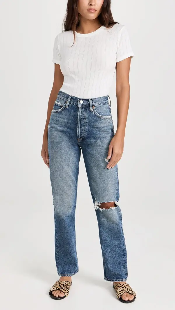 AGOLDE 90's Pinch Waist High Rise Straight Jeans