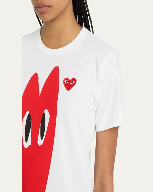 CDG PLAY Heart Logo T-shirt