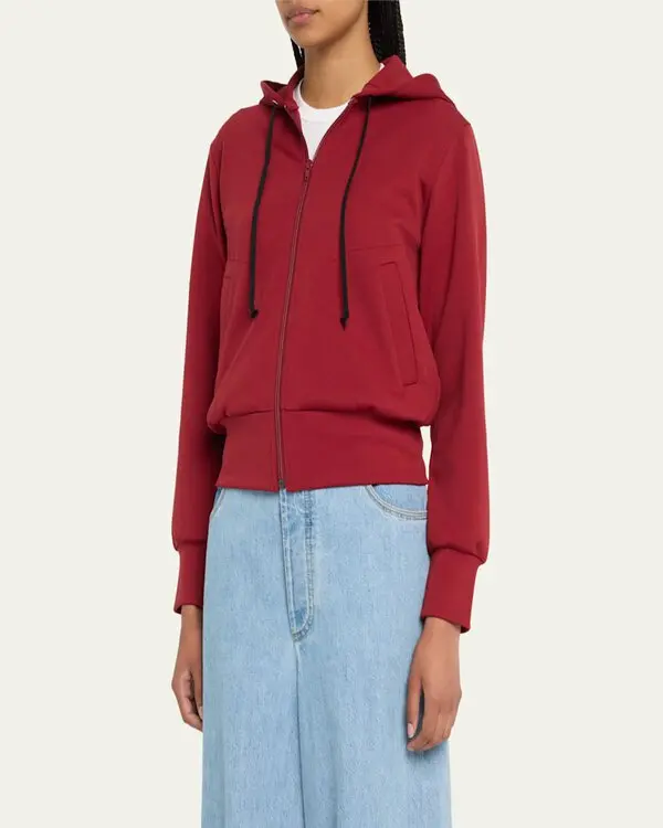 CDG PLAY Logo-patch Zip-front Hoodie