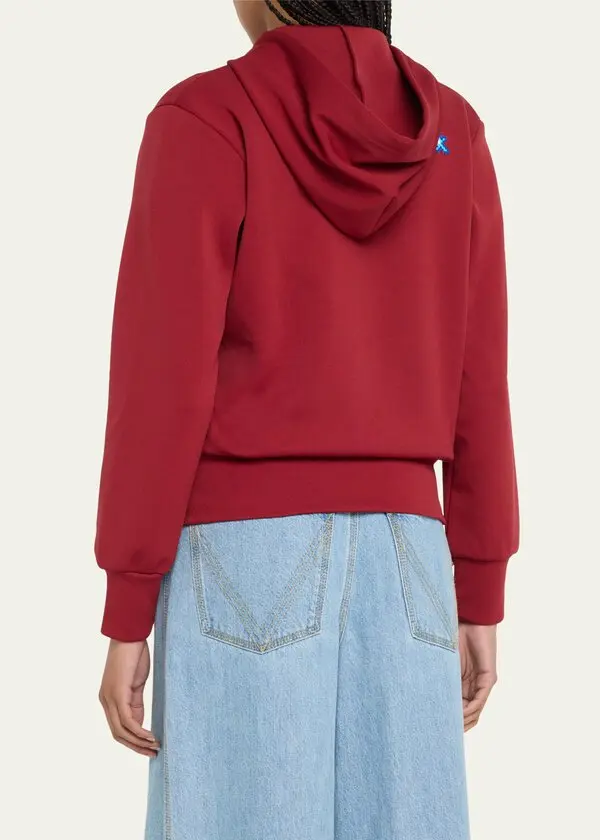 CDG PLAY Logo-patch Zip-front Hoodie