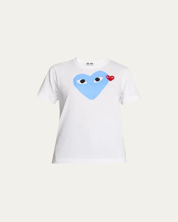 CDG PLAY Heart Eyes Logo T-shirt