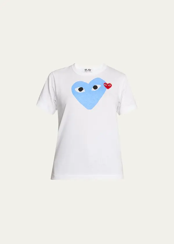 CDG PLAY Heart Eyes Logo T-shirt