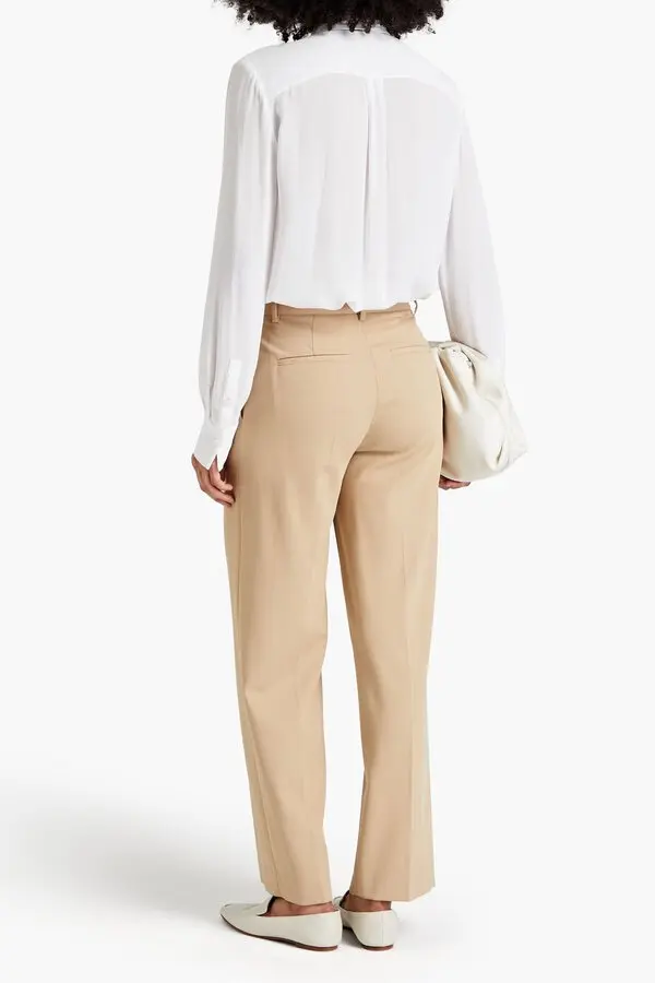 Another Tomorrow Pussy-bow Crepe Blouse - White