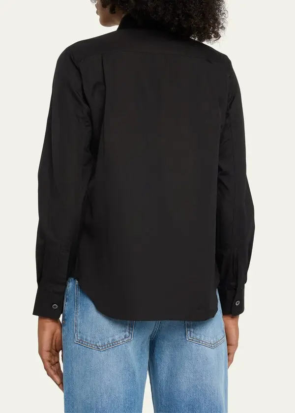 CDG PLAY Logo-patch Button-front Shirt