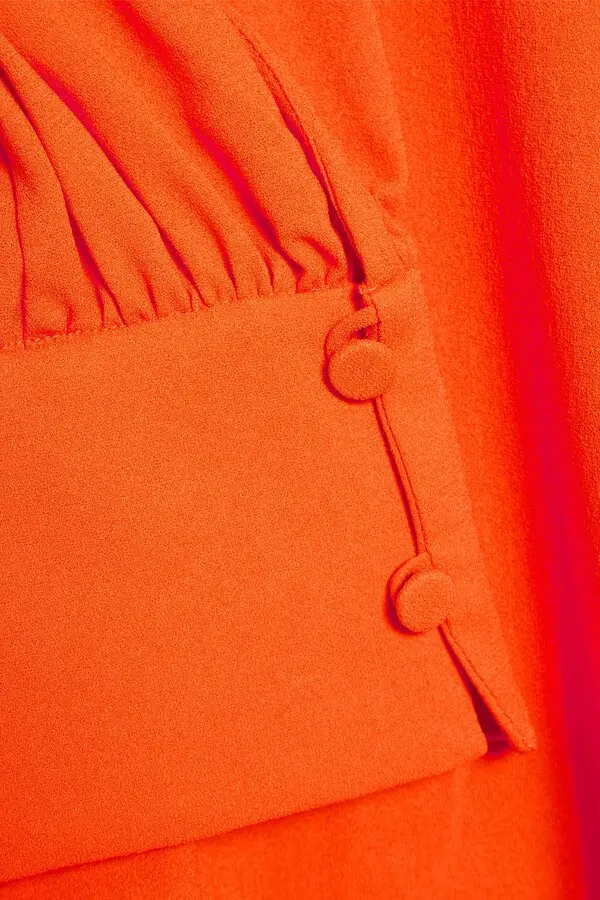 Another Tomorrow Stretch-crepe Blouse - Orange