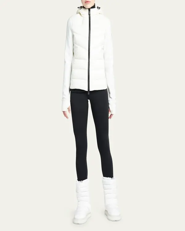 Moncler Puffer Zip-up Cardigan - Natural