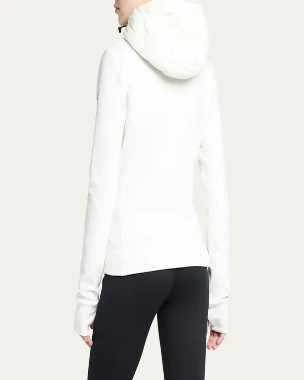 Moncler Puffer Zip-up Cardigan - Natural