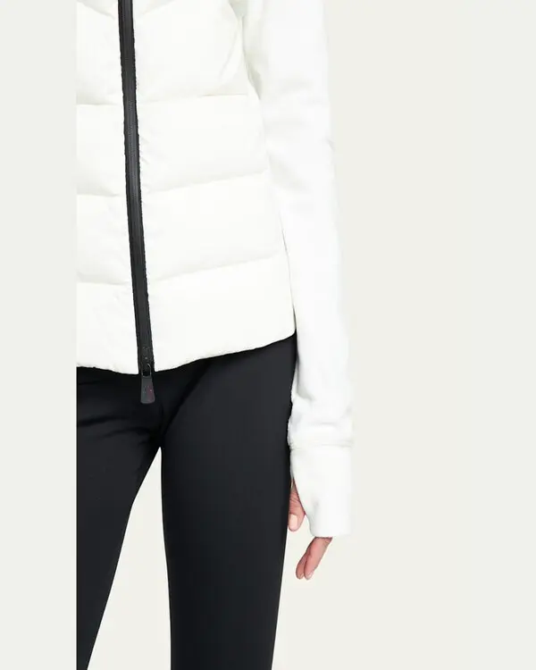 Moncler Puffer Zip-up Cardigan - Natural