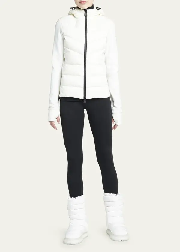 Moncler Puffer Zip-up Cardigan - Natural