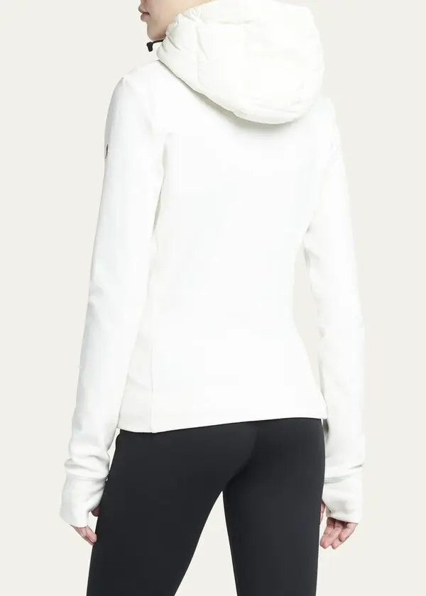 Moncler Puffer Zip-up Cardigan - Natural