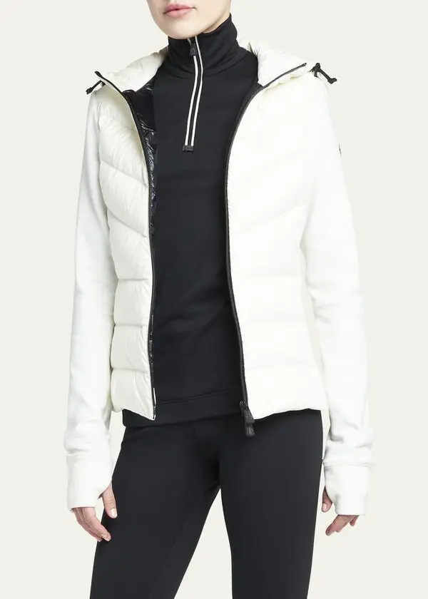 Moncler Puffer Zip-up Cardigan - Natural