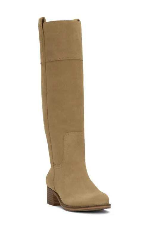 Lucky Brand Hibiscus Knee High Leather Boots - Mdbeige 03