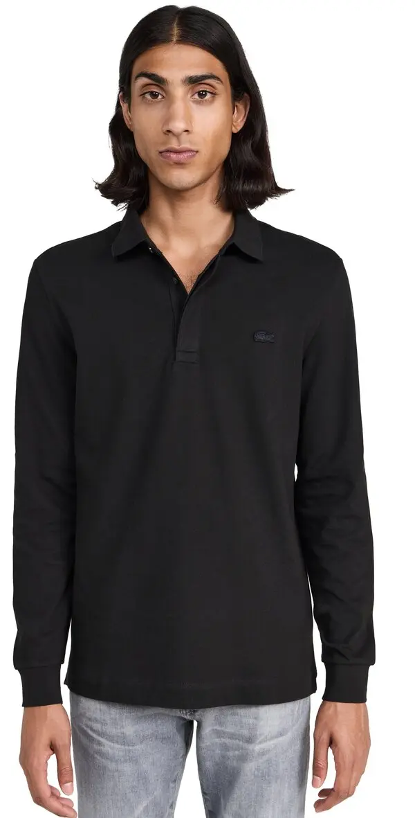 Lacoste Long Sleeve Stretch Cotton Paris Polo