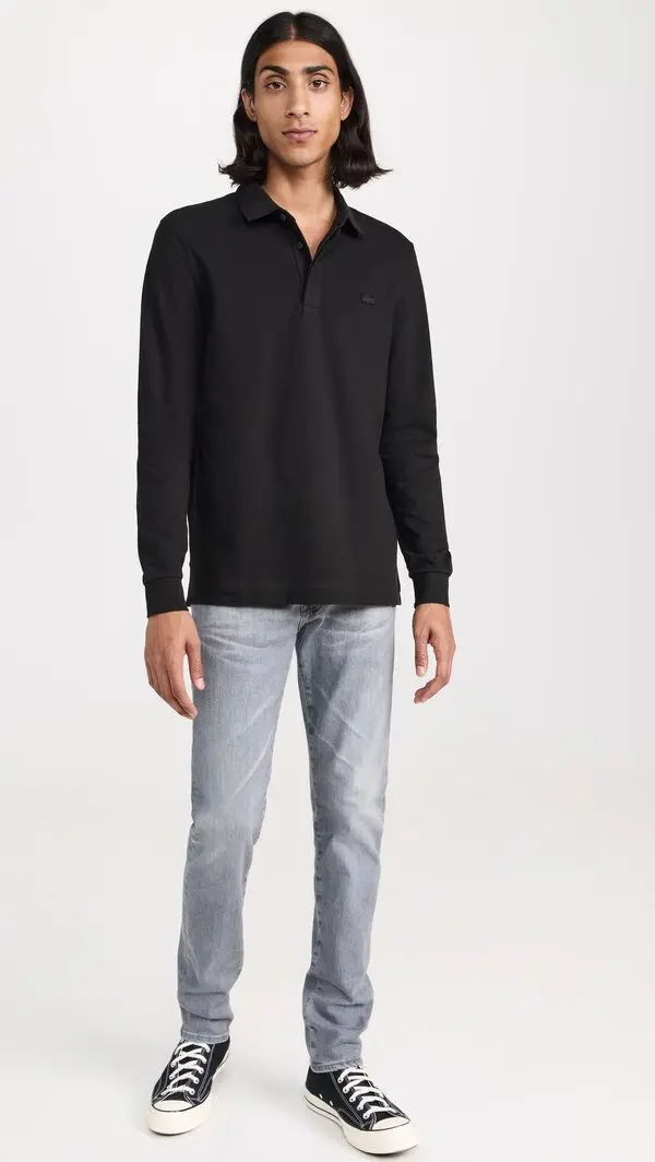 Lacoste Long Sleeve Stretch Cotton Paris Polo
