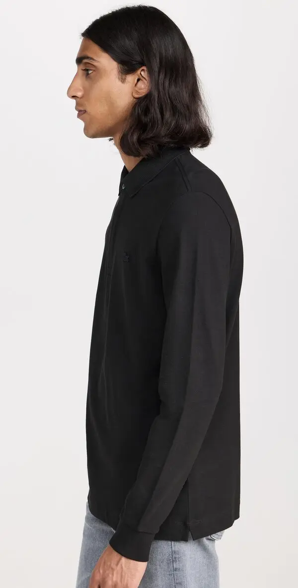Lacoste Long Sleeve Stretch Cotton Paris Polo
