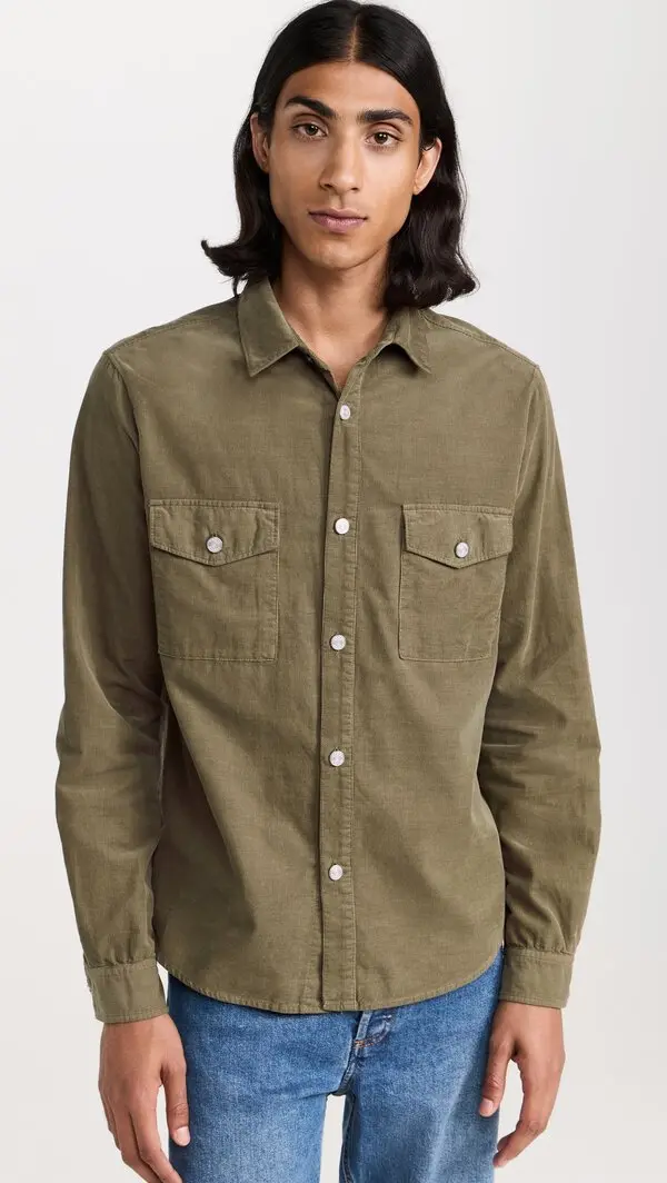 FRAME Double Pocket Micro Cord Shirt