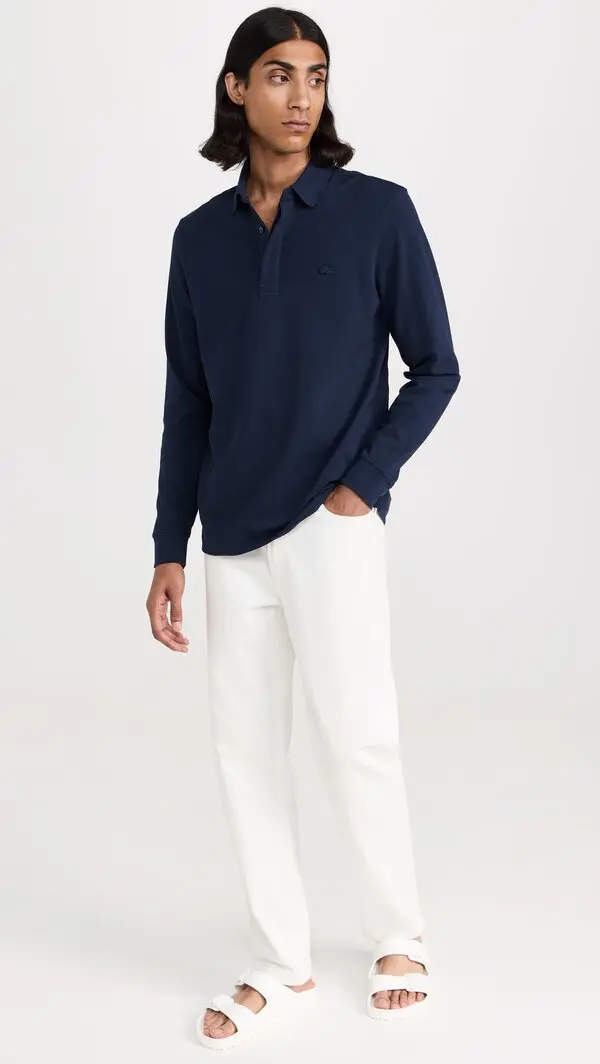 Lacoste Long Sleeve Stretch Cotton Paris Polo