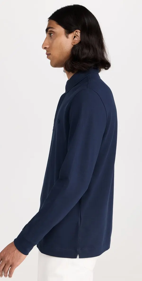 Lacoste Long Sleeve Stretch Cotton Paris Polo