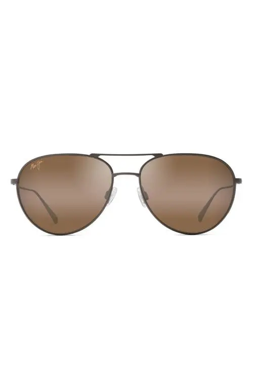 Maui Jim Walaka Aviator Sunglasses - Satin Sepia