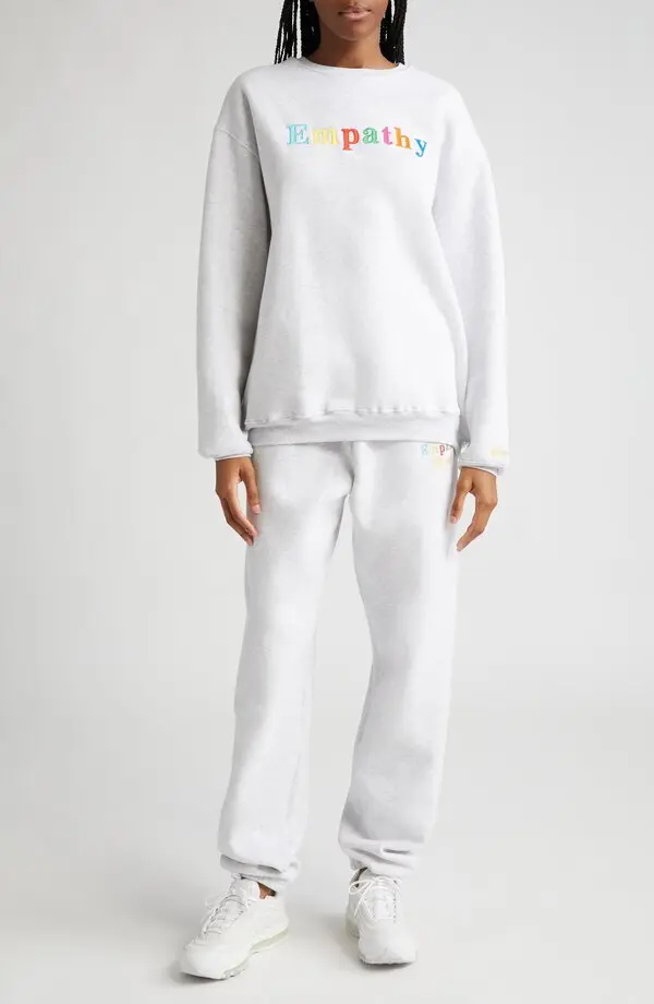 THE MAYFAIR GROUP Gender Inclusive Empathy Always Embroidered Crewneck Sweatshirt