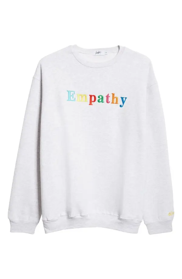 THE MAYFAIR GROUP Gender Inclusive Empathy Always Embroidered Crewneck Sweatshirt