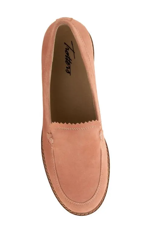 Trotters Fayth Leather Loafer - Pale Pink Suede