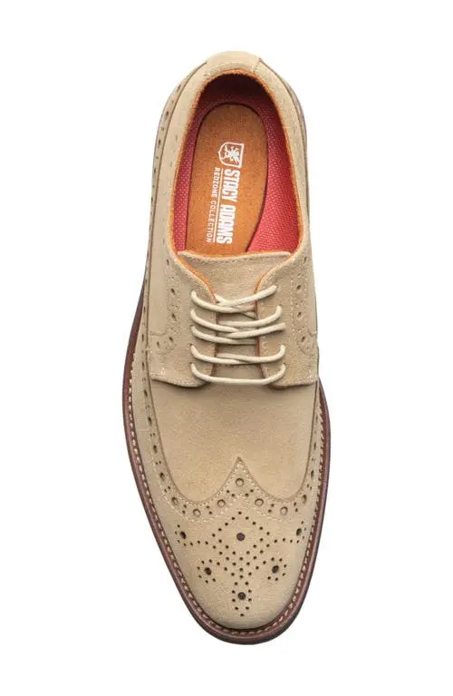 STACY ADAMS Marligan Suede Longwing Derby - Sand