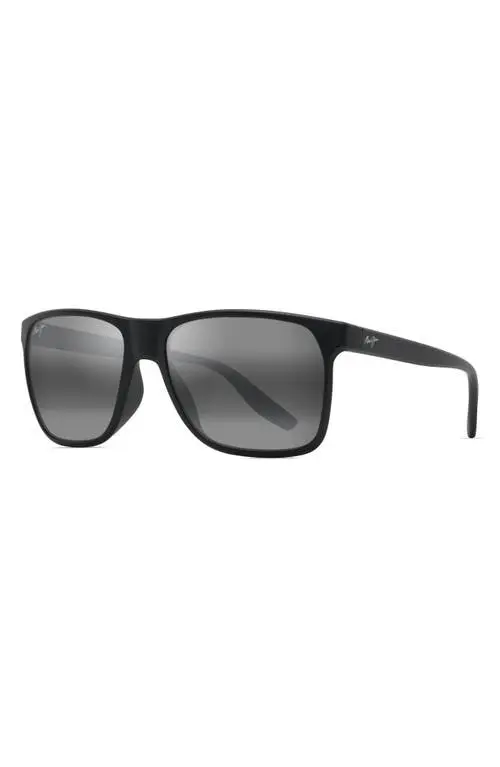 Maui Jim Pailolo Rectangular Sunglasses - Black