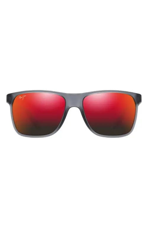 Maui Jim Pailolo 58mm Rectangular Sunglasses - Translucent Matte Grey