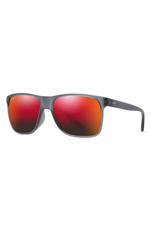 Maui Jim Pailolo 58mm Rectangular Sunglasses - Translucent Matte Grey