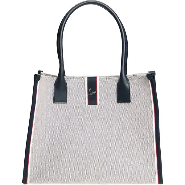 CHRISTIAN LOUBOUTIN Large Nastroloubi Canvas Tote - Navy