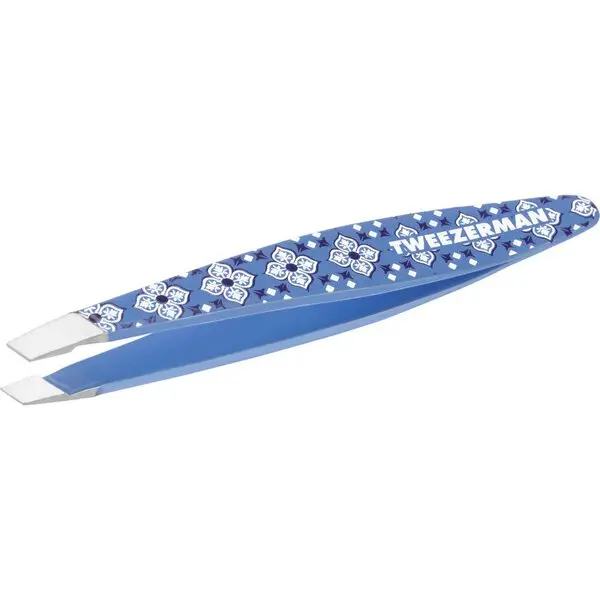 TWEEZERMAN Mini Lisbon Sea Slant Tweezer - Blue