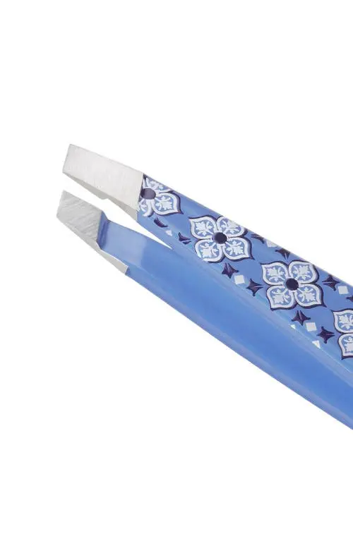TWEEZERMAN Mini Lisbon Sea Slant Tweezer - Blue