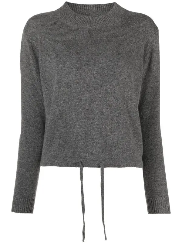 LISKA Cashmere Drawstring-hem Jumper - Grey
