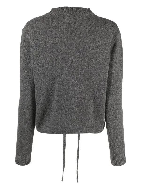 LISKA Cashmere Drawstring-hem Jumper - Grey