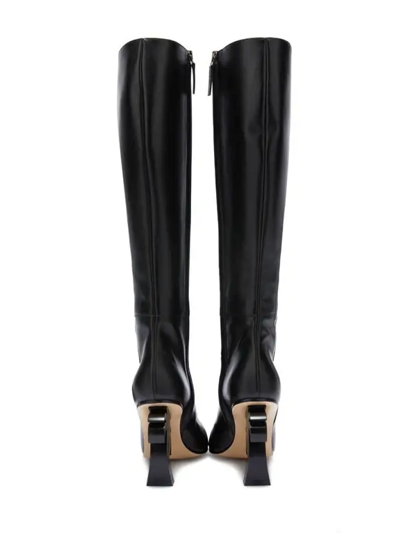Palm Angels Palm-heel Leather Knee Boots
